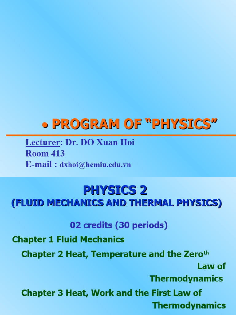Phys2 Ch2 Heat Temp Law0 | PDF | Temperature | Thermometer