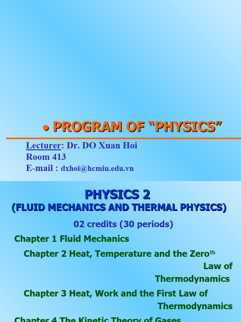 Physics for University Students | PDF | Buoyancy | Fluid Dynamics
