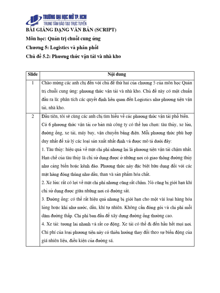 Script - Chuong 5 - Chu de 5.2 | PDF