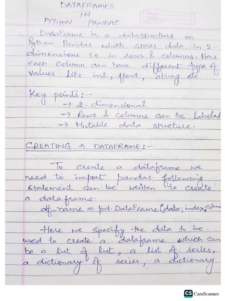 Pandas Dataframes | PDF Pandas Dataframes | PDF