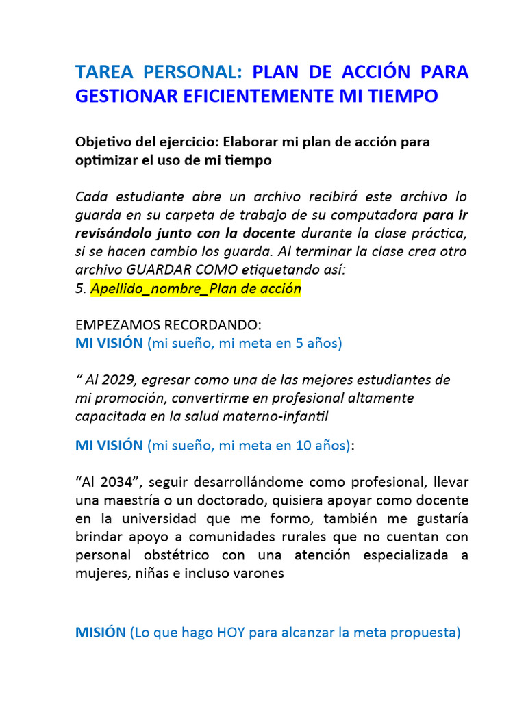 Lazo Arianda - Plan de Gestion Del Tiempo | PDF | Gestión del tiempo | Habilidades profesionales