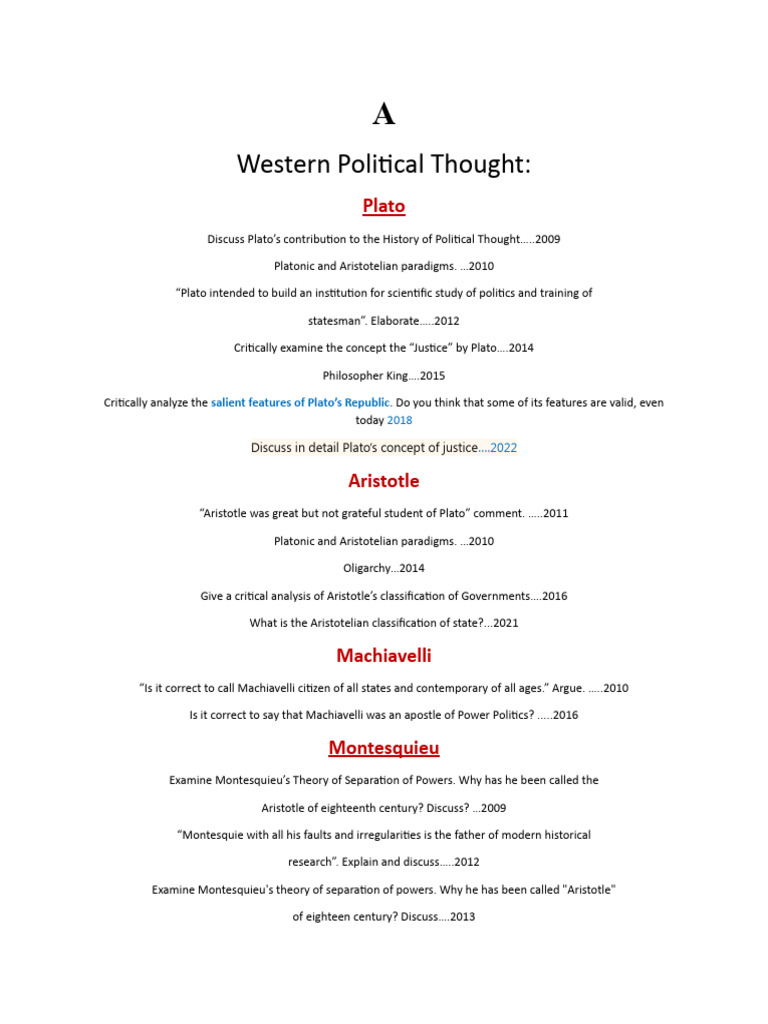 Philosophers Past Questions | PDF | Political Philosophy | Karl Marx