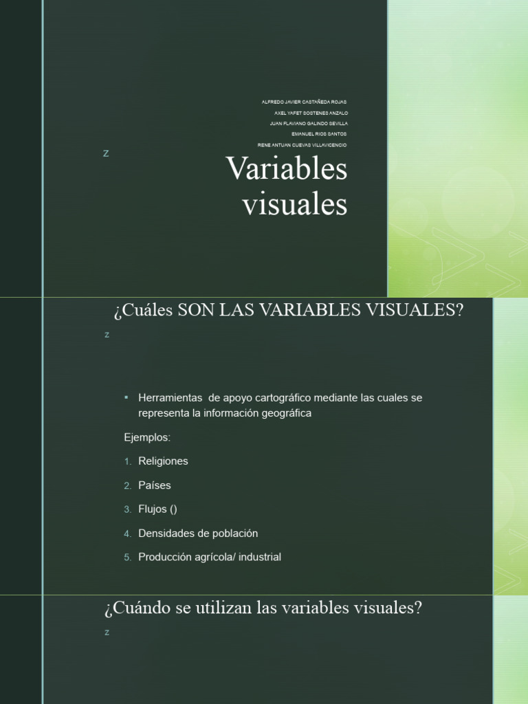 Variables Visuales | PDF | Color | Mapa