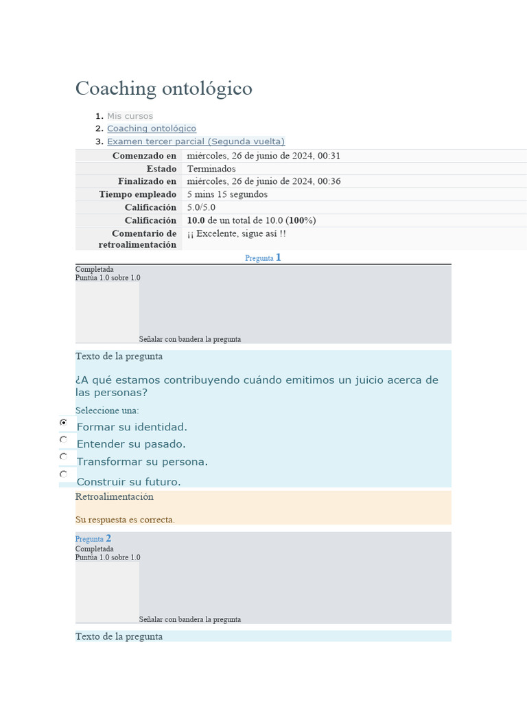 Juicios y afirmaciones en coaching ontológico | PDF