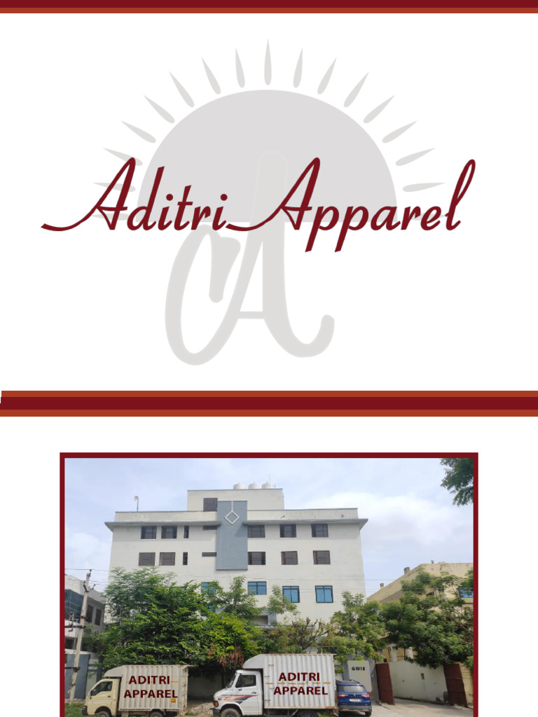 Aditri Apparel Company Profile Print | Download Free PDF | Clothing | Clothing Industry