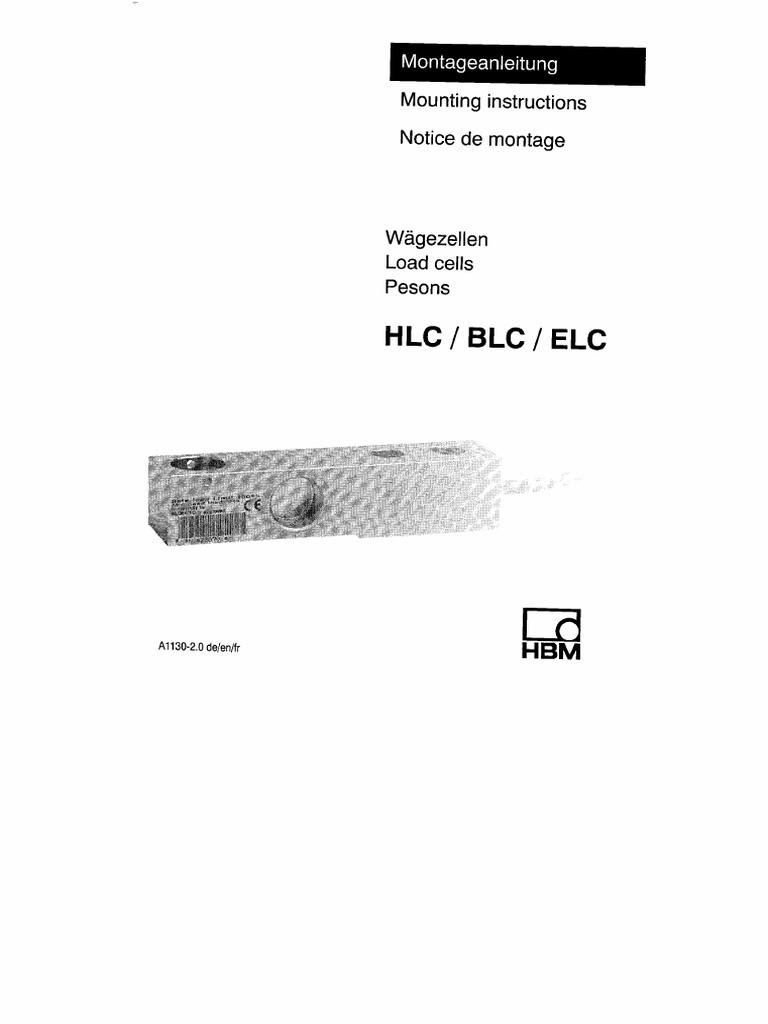 Intruções de Montagem Células de Carga, RSC e HLC-BLC-ELC | PDF