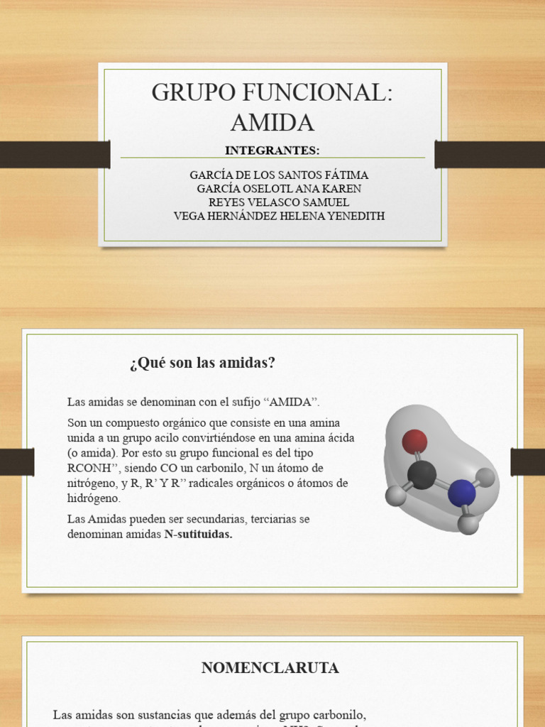 Amidas: Estructura, Nomenclatura y Usos | PDF | Amida | Compuestos ...