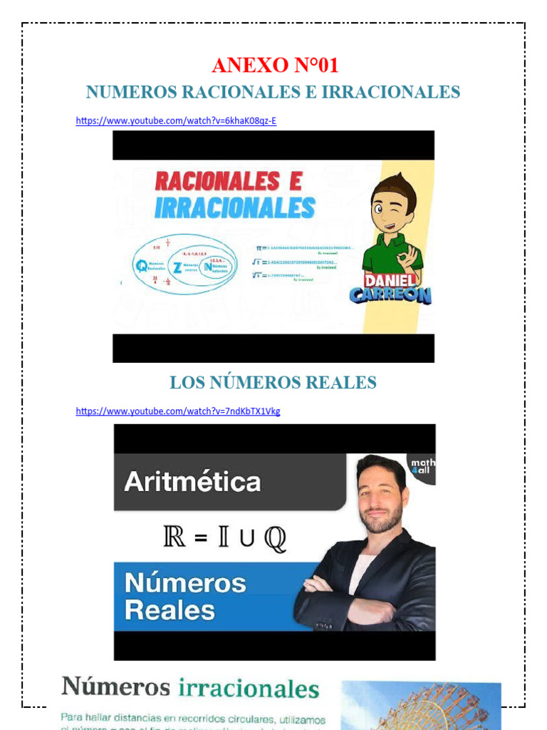 Unidad 1 - Anexos Sem 4 - Matemática 4° | PDF