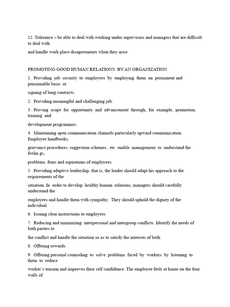 Human Relation Sense | PDF | Employment | Leadership