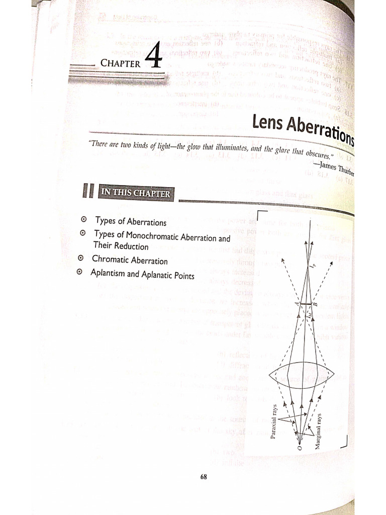 Lens Abberations CHP 4 | PDF