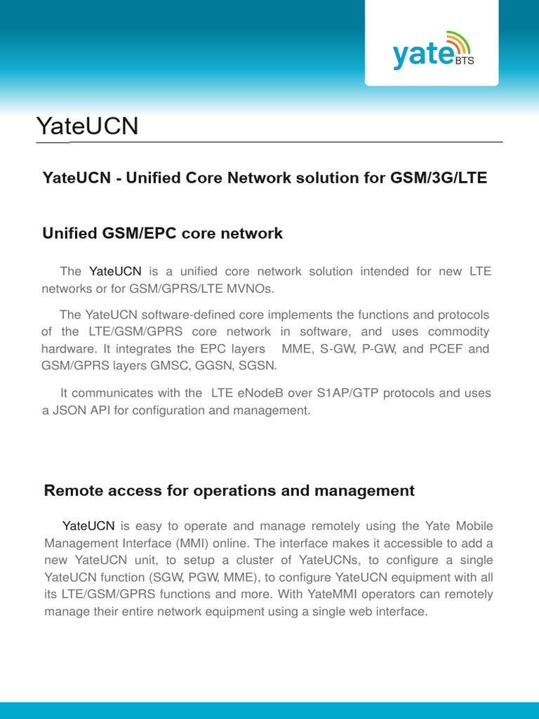 yateucn_datasheet | PDF | Computer Network | Lte (Telecommunication)