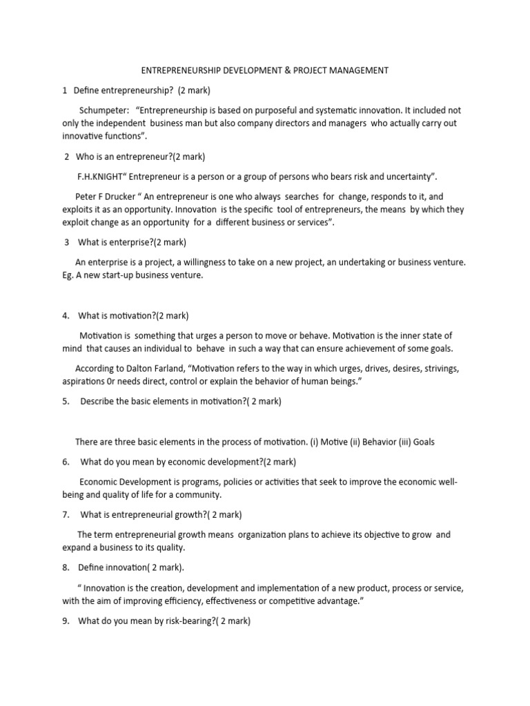 Edpm Notes | PDF | Entrepreneurship | Innovation