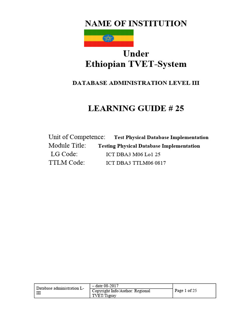 Test Physical Database Implementation-Lo1 | PDF | Conceptual Model ...
