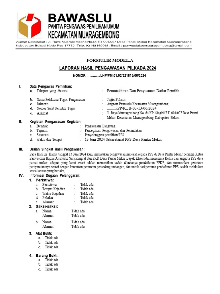Lhp-Tahapan PPDP Jirjis Fahmi | PDF