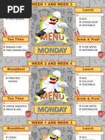 Weekly Food Time Table for Kids | PDF