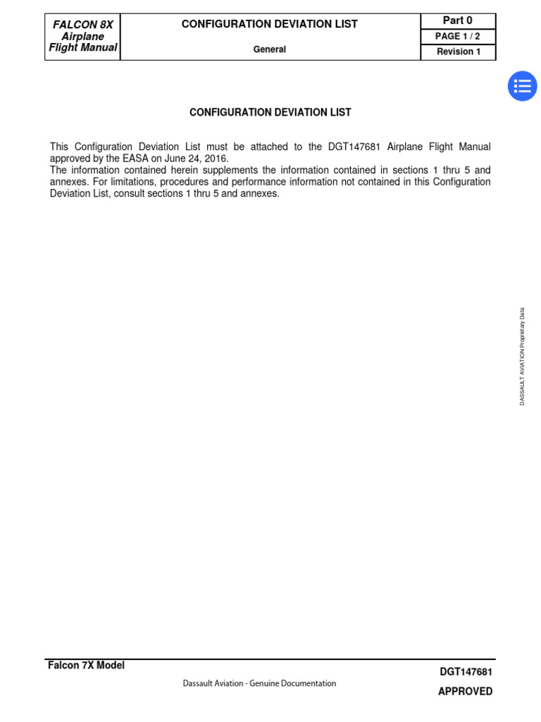 722012-1 F7X 8X CDL Rev 1 | PDF | Airplane | Takeoff