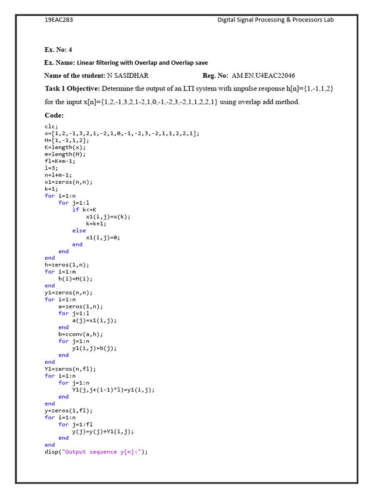 Labsheet DSP | PDF | Digital Signal Processing | Control Theory