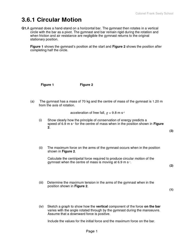 3 6 1-Circular-Motion | PDF | Electron | Force