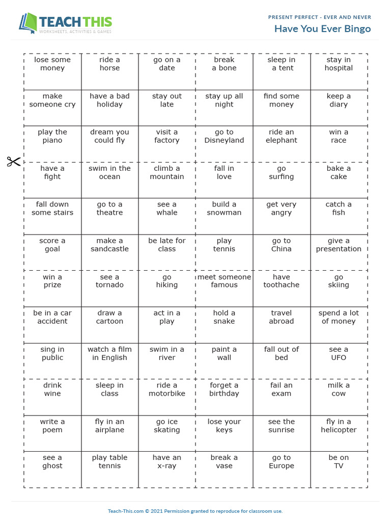 Present Perfect Activities: Ever & Never | PDF