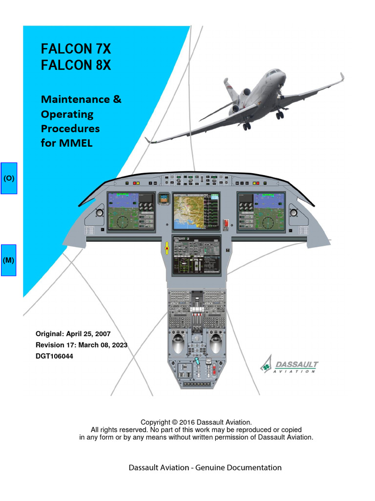 729977-1 F7X 8X Maintenance & Operation MMEL REV 17 | PDF | Aviation | Aircraft
