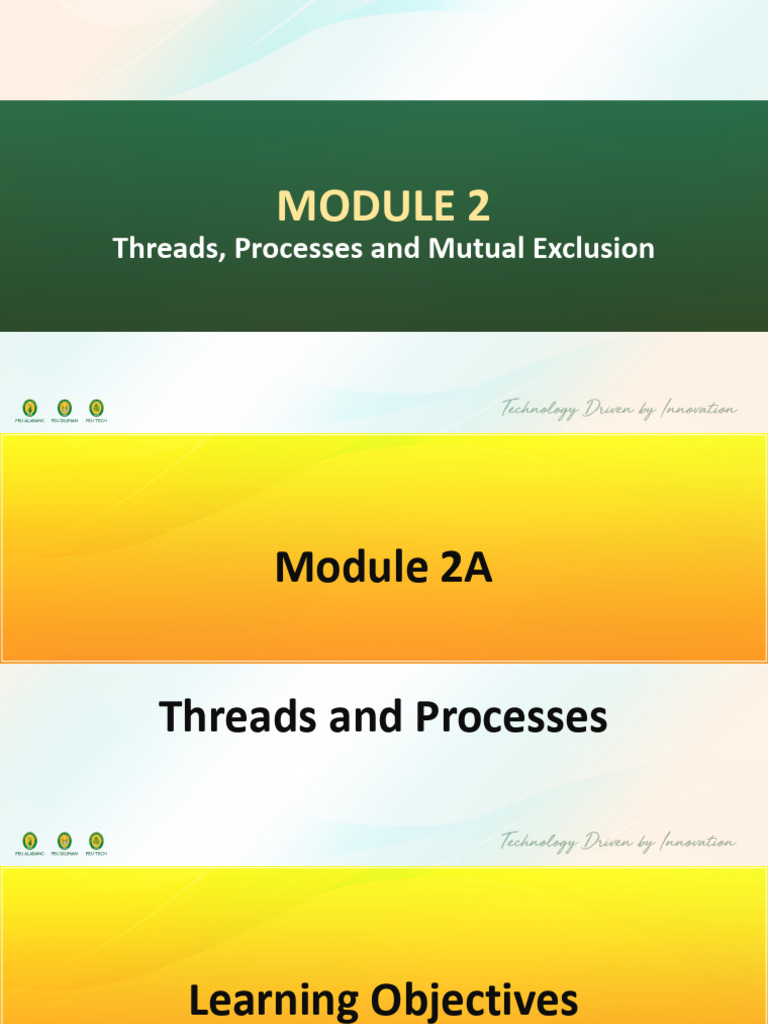 CS0051 - M2-Threads, Processes and Mutual Exclusion | PDF | Process (Computing) | Scheduling ...