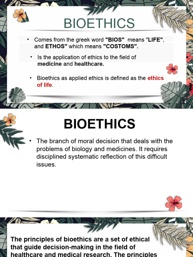 BIOETHICS WPS Office 1 | PDF | Bioethics | Medical Ethics