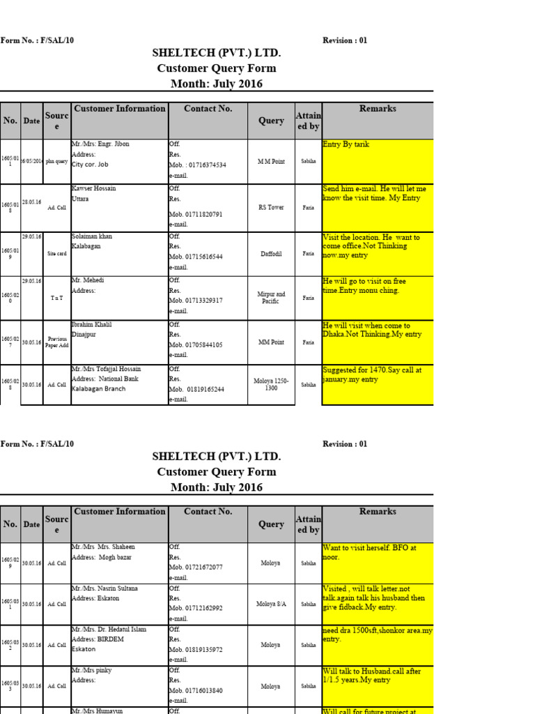 Customer Quyer Buyer List | PDF | Bangladesh