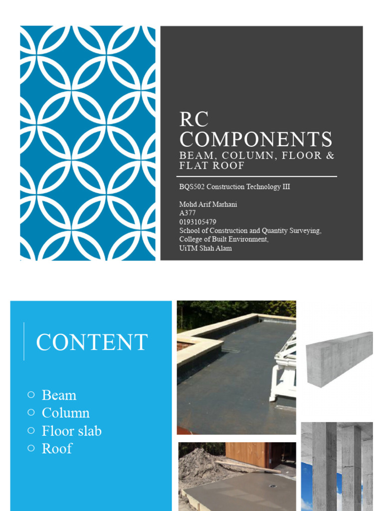 Week 6 & 7 - RC Components | PDF | Roof | Beam (Structure)