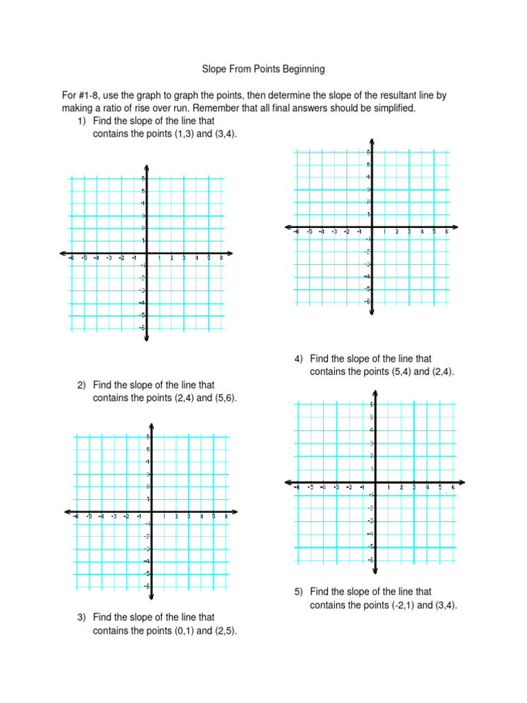 Slope From Points Beginning | Download Free PDF | Slope | Mathematics
