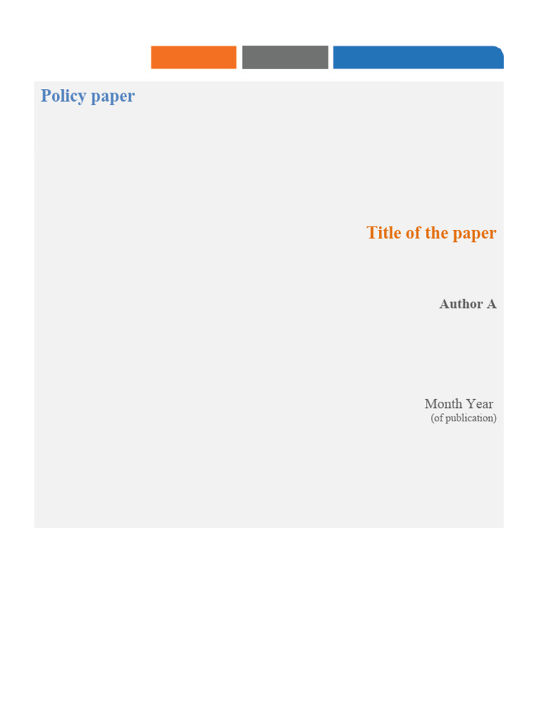 Template-PEP Policy Paper English | PDF | Policy | Evaluation