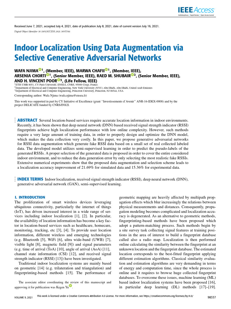 Indoor Localization Using Data Augmentation Via Selective Generative ... Indoor Localization Using Data Augmentation Via Selective Generative ...