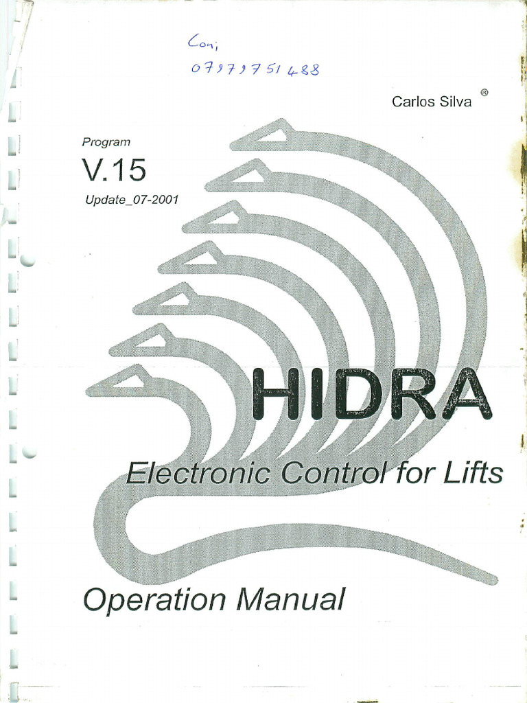 Carlos Silva HIDRA Electronic Control For Lifts | PDF