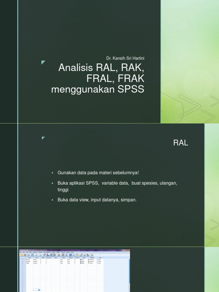 Analisis Ral, Rak, Fral, Frak Menggunakan Spss | PDF