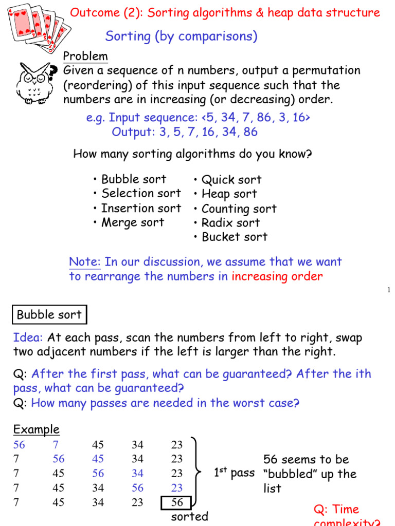 Overview of Sorting Algorithms | PDF | Computer Programming ...