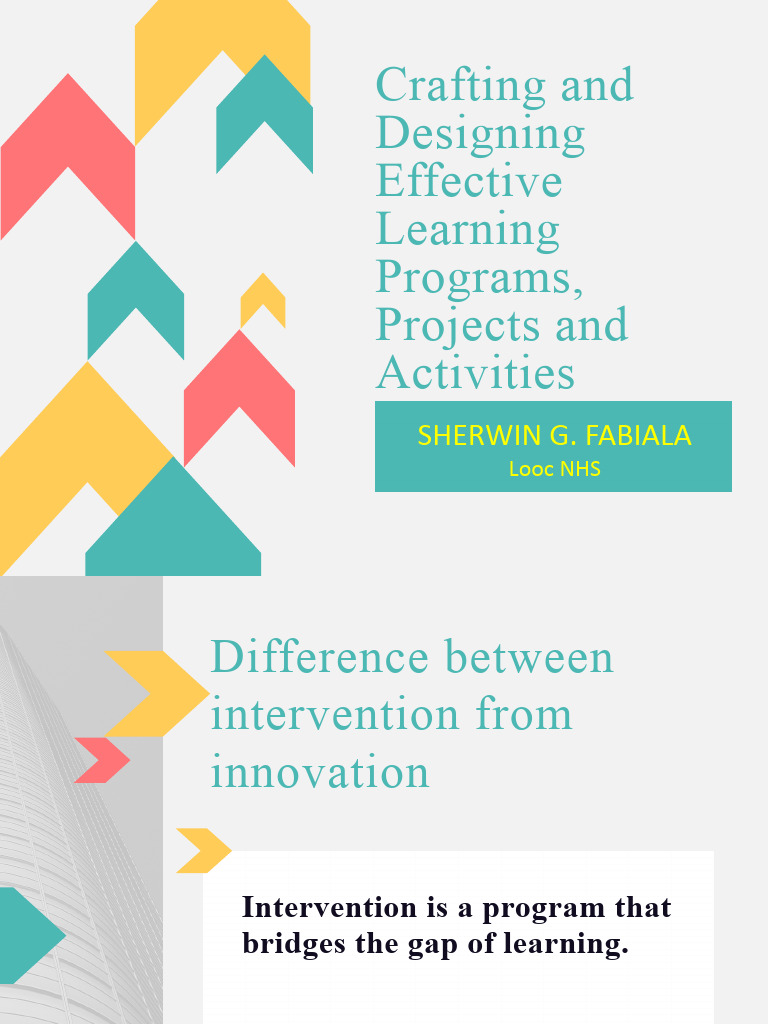 Crafting and Designing Effective Learning Programs Projects and ...