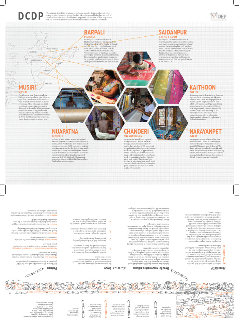 DCDP Brochure | PDF | Weaving | Entrepreneurship