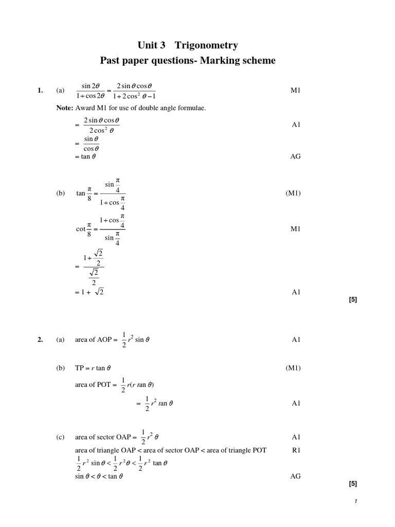 HL Trigonometry (13!2!2024) (MS) | PDF | Mathematics | Complex Analysis
