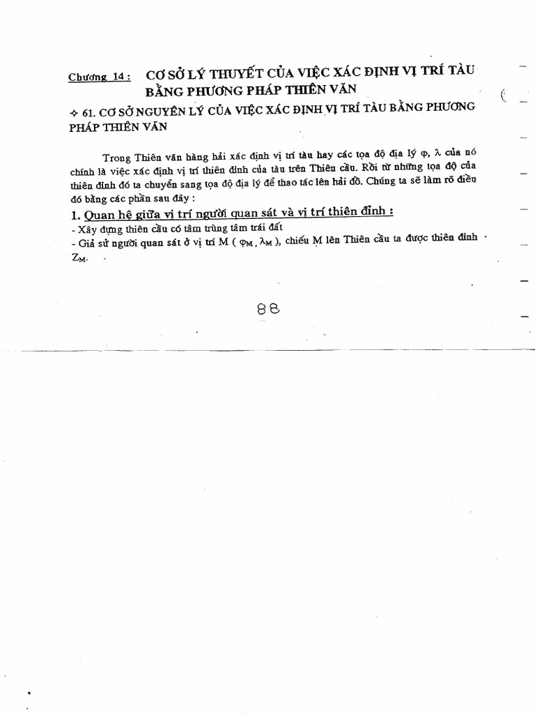14-Ly Thuyet Xac Dinh VI Tri Tau Bang Thien Van | PDF