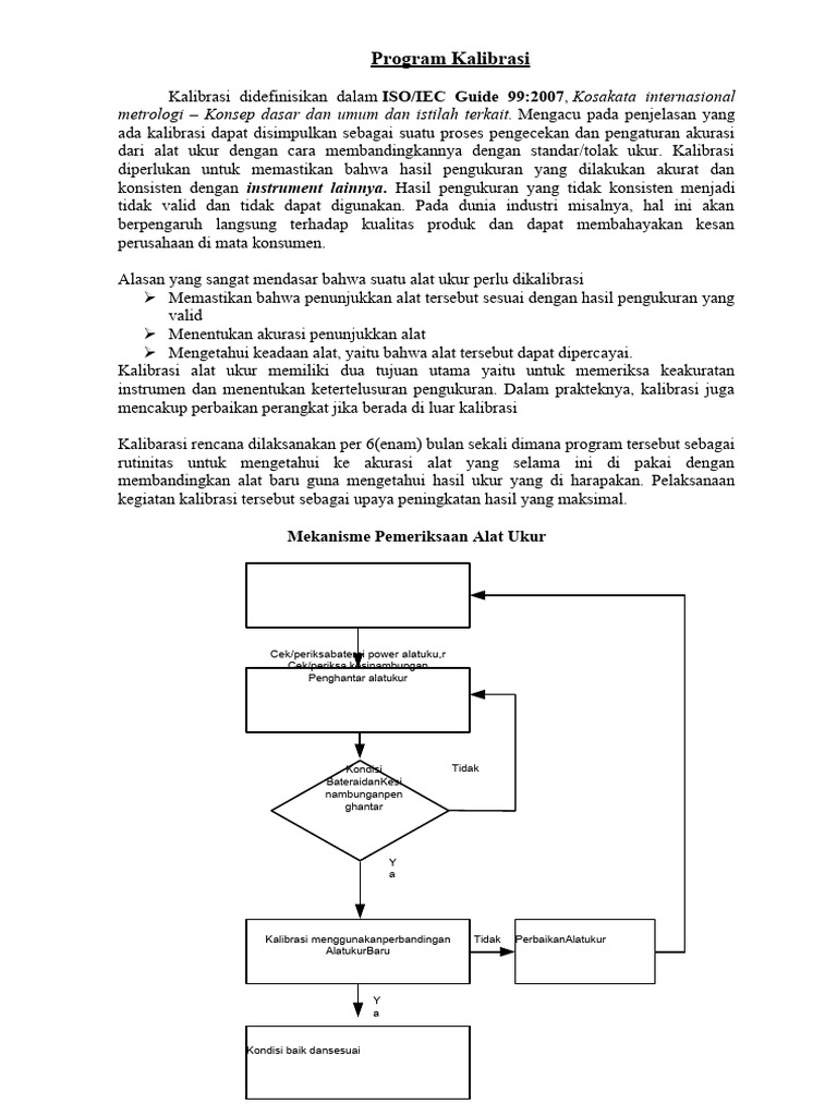 Mekanisme Kalibrasi | PDF