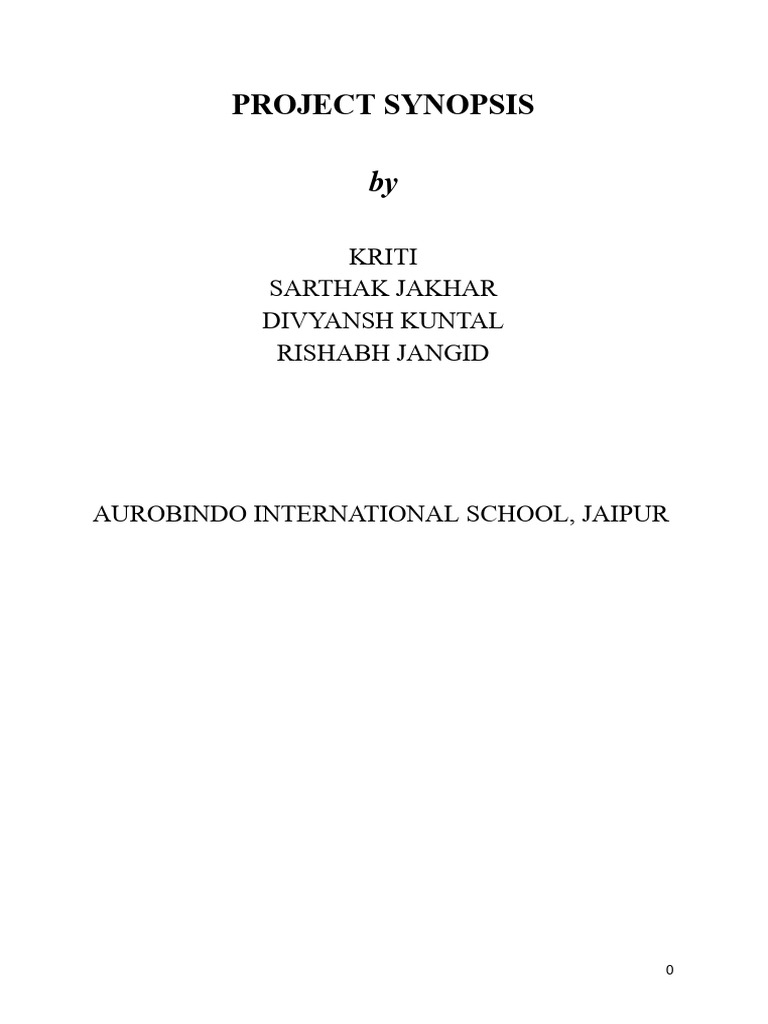 PROJECT_SYNOPSIS_RAINgUARD | PDF | Arduino | Home Automation