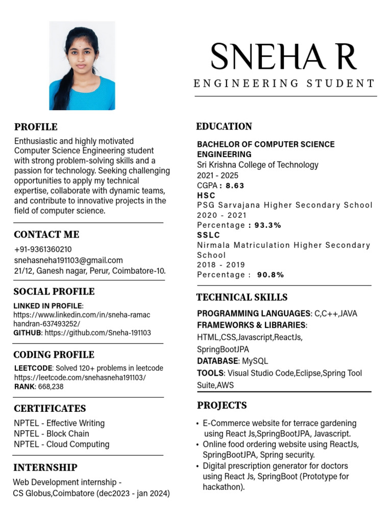 Computer Science Student Portfolio | PDF | Java Script | Web Development