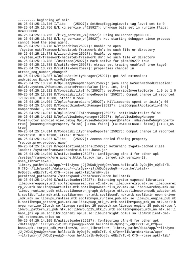 Hellotalk Application Logs Analysis Pdf Java Programming Language 1781