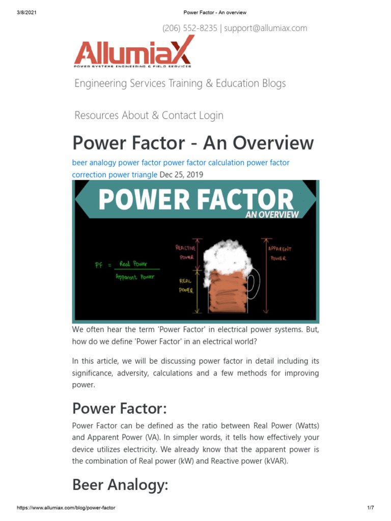 Power Factor - An Overview | PDF | Ac Power | Physical Quantities