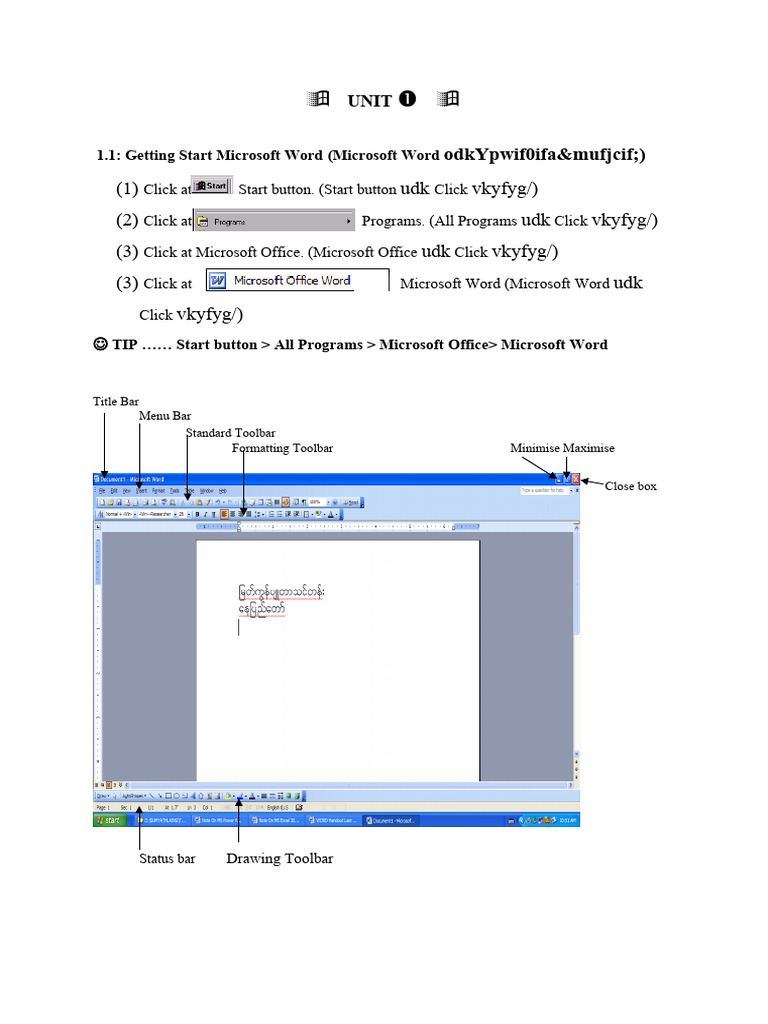 WORD Handout Last Edition (Training Course) | PDF | Menu (Computing) | Cursor (User Interface)