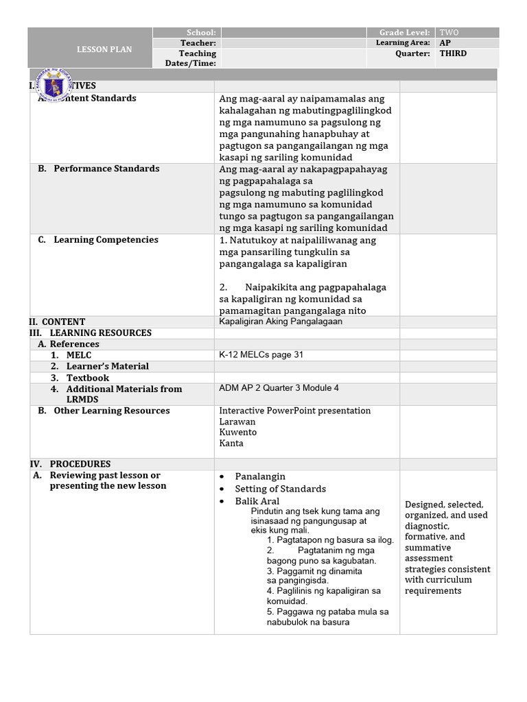 AP2 COT Week4 Q3 | PDF