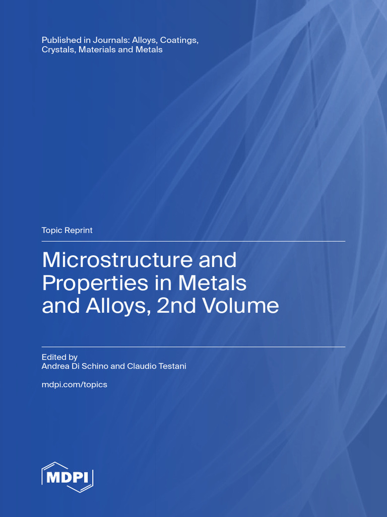 Microstructure and Properties in Metals and Alloys 2nd Volume | PDF ...