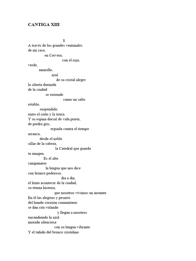 Cantiga Xiii | PDF