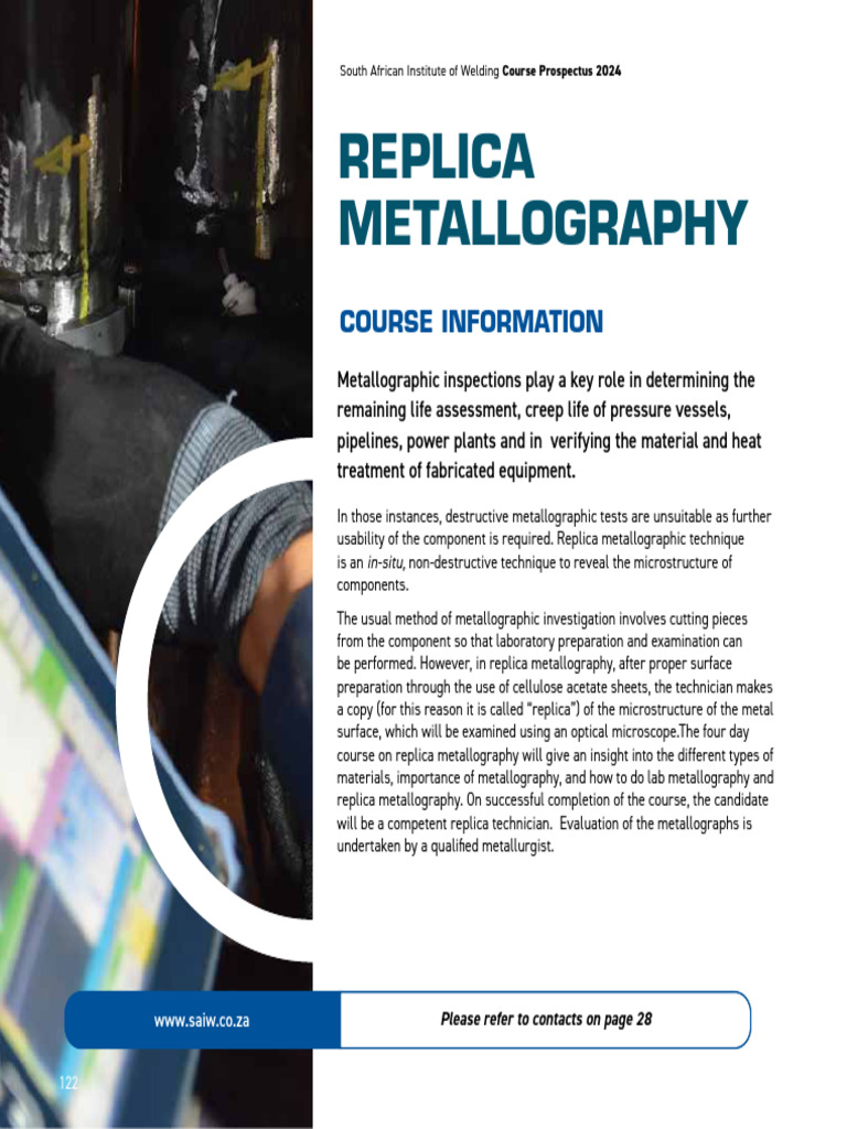 Replica Metallography Course 2024 | PDF | Materials | Physical Sciences