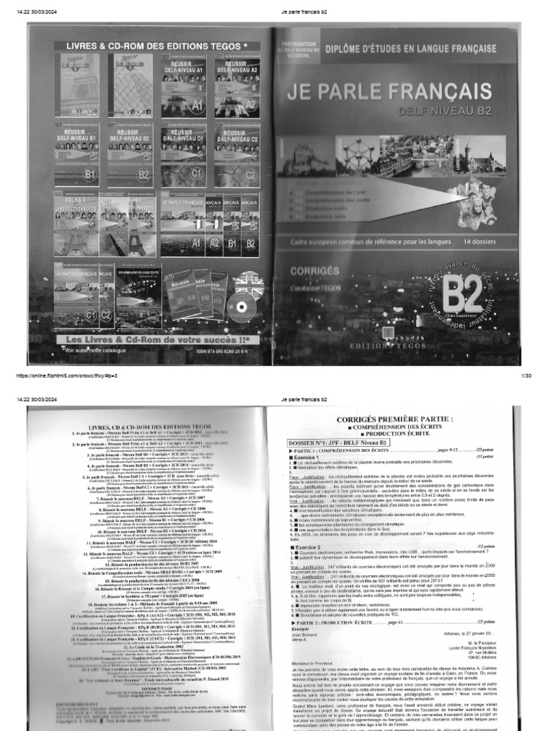Je parle français B2 : Guide et exercices | PDF