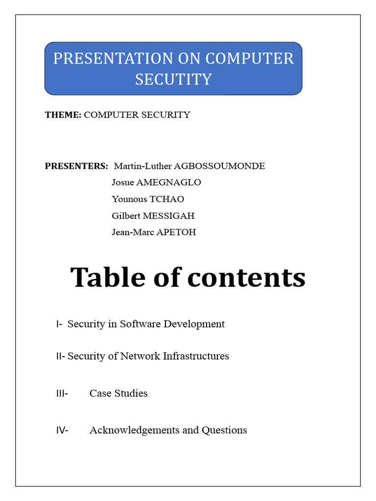 Computer Security: Best Practices Overview | PDF | Security | Computer ...